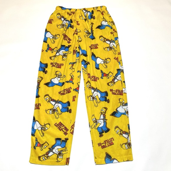 Simpsons | Pants | The Simpsons Homer Bart Pajama Pants Yellow Cartoon ...